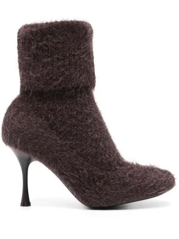 GIANVITO ROSSI 85mm Knitted Ankle Boots