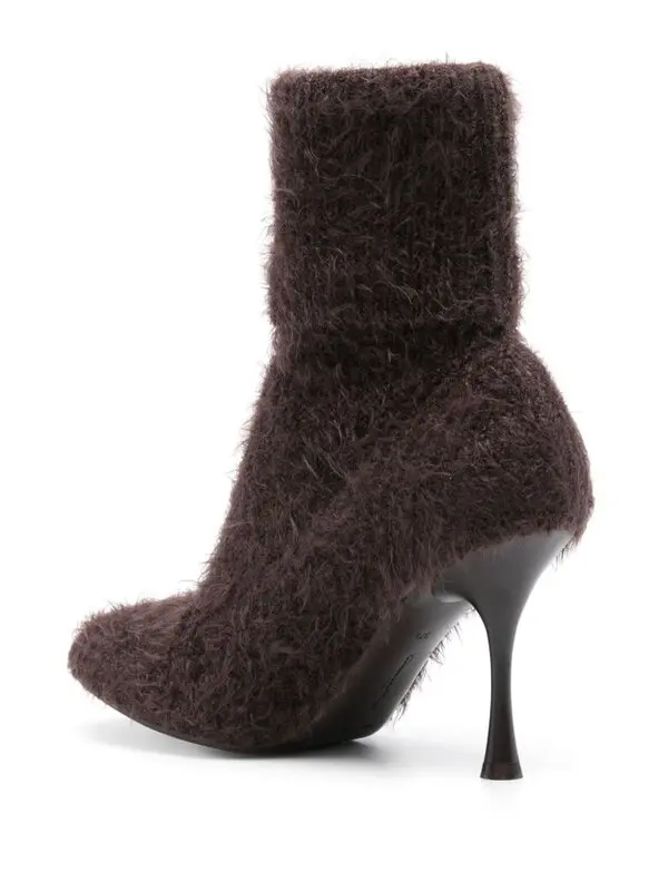 GIANVITO ROSSI 85mm Knitted Ankle Boots