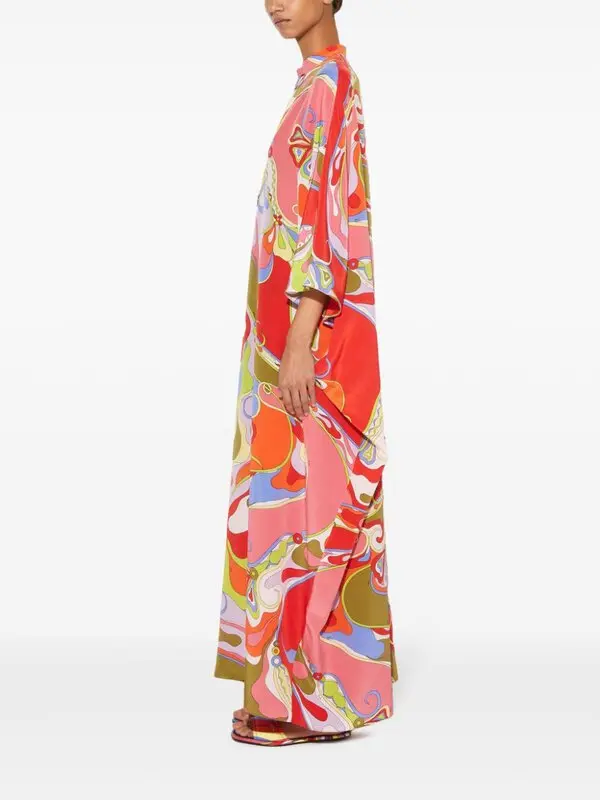 Emilio Pucci Abstract-pattern Print Maxi Dress