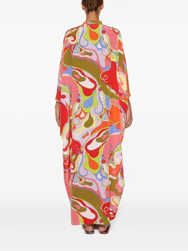 Emilio Pucci Abstract-pattern Print Maxi Dress