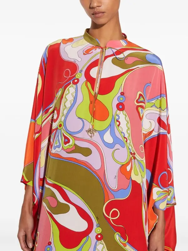 Emilio Pucci Abstract-pattern Print Maxi Dress
