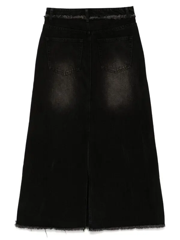 TOUT A COUP Distressed Denim Skirt