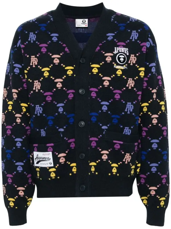 AAPE BY *A BATHING APE All-over Logo Cardigan