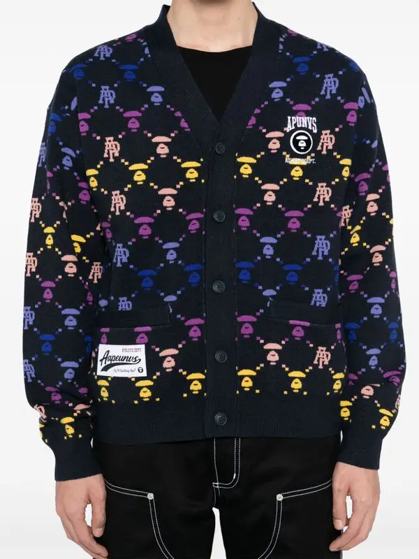 AAPE BY *A BATHING APE All-over Logo Cardigan