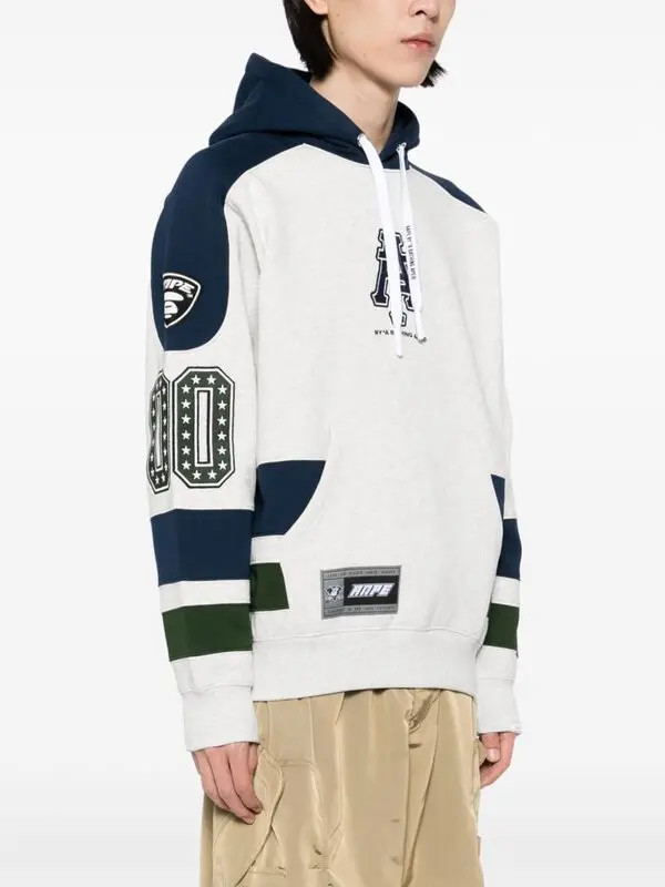 AAPE BY *A BATHING APE Logo Striped Hoodie