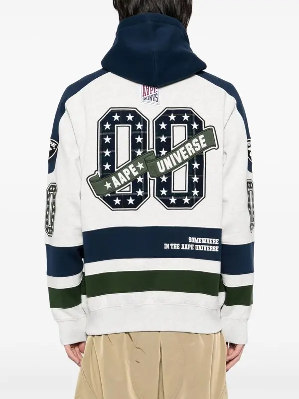 AAPE BY *A BATHING APE Logo Striped Hoodie