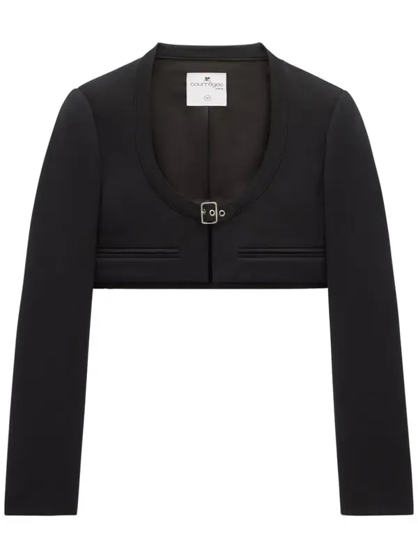COURREGES Holistic Cropped Jacket - Black