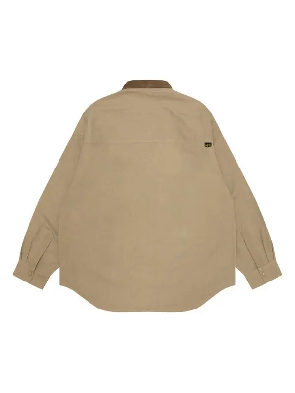 AAPE BY *A BATHING APE Logo-embroidered Shirt - Neutrals