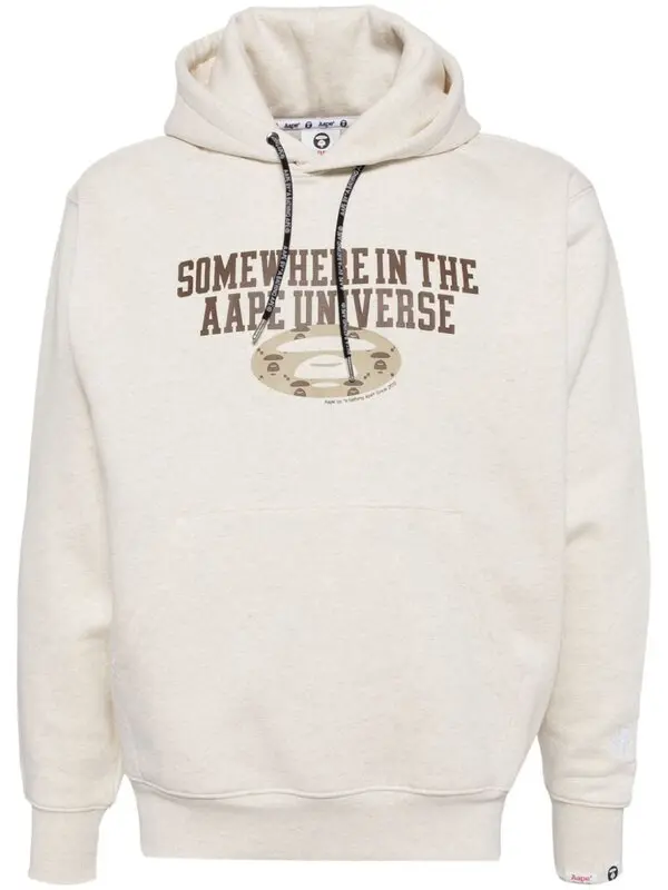 AAPE BY *A BATHING APE Logo-print Hoodie - White