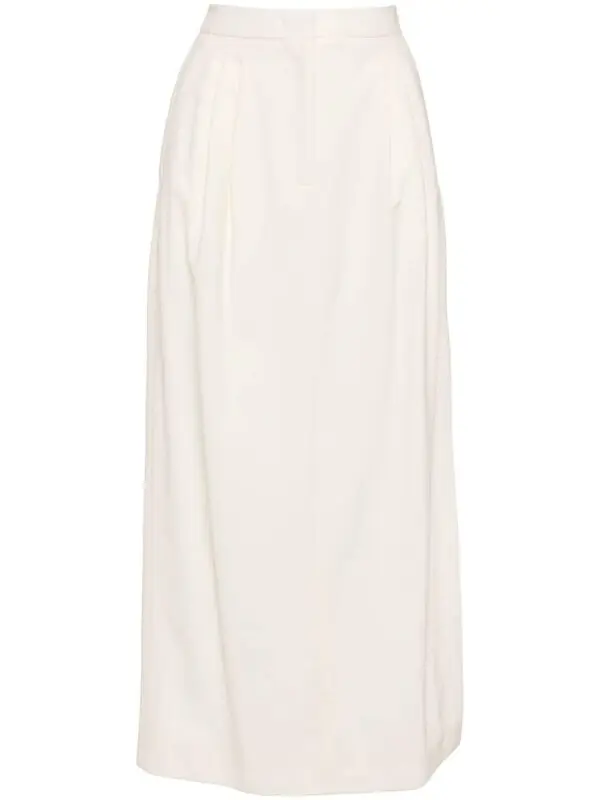Elie Saab Crepe Midi Skirt