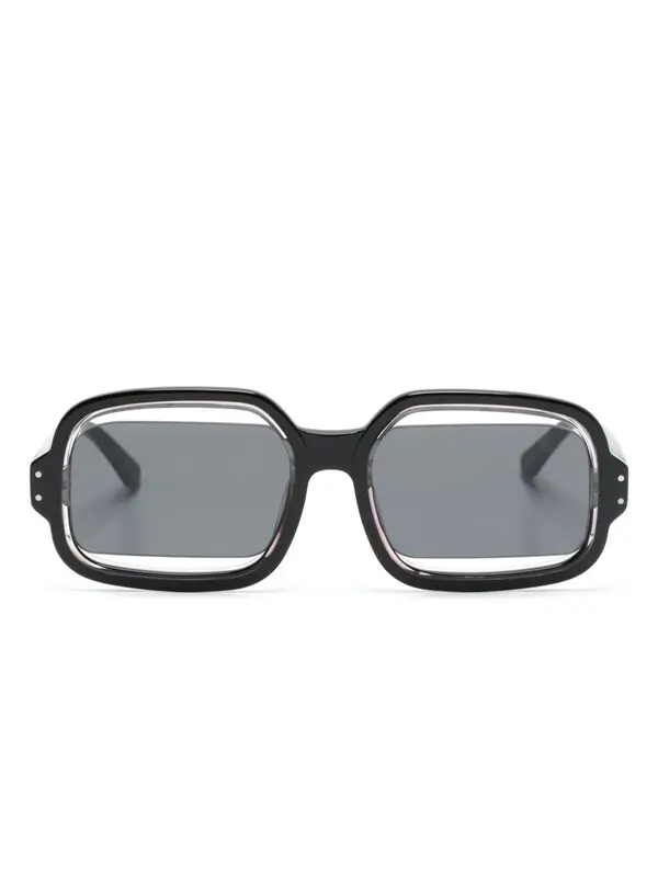Henrik Vibskov Olga Rectangle-frame Sunglasses - Black