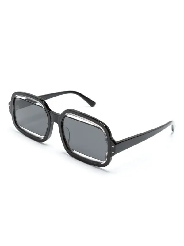 Henrik Vibskov Olga Rectangle-frame Sunglasses - Black