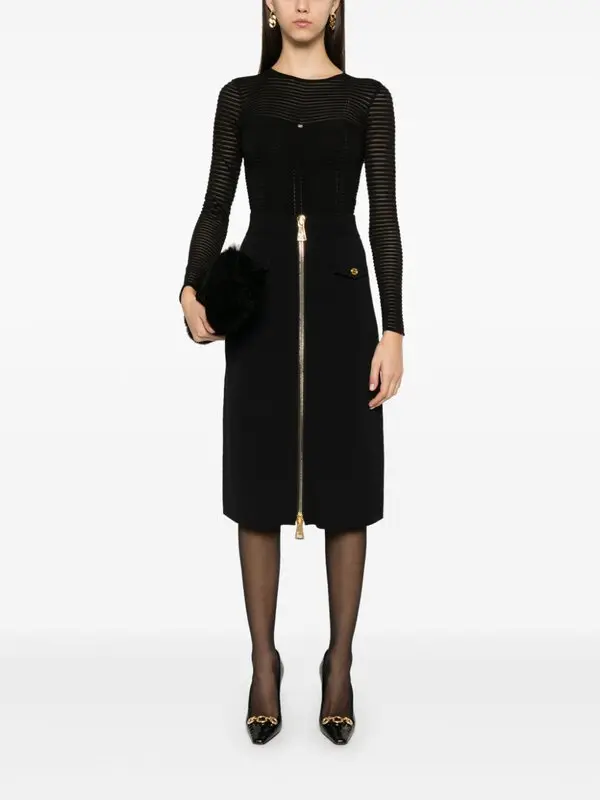 Elisabetta Franchi Herringbone Bodysuit