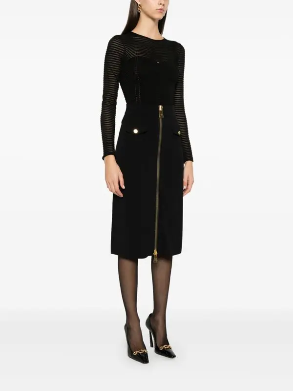 Elisabetta Franchi Herringbone Bodysuit