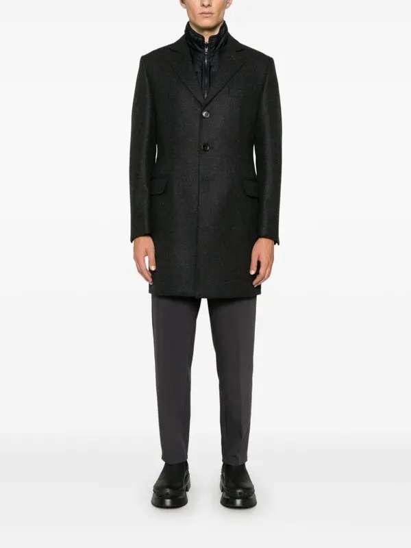 FAY Layered Wool-cashmere Coat