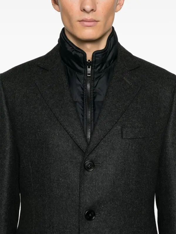 FAY Layered Wool-cashmere Coat
