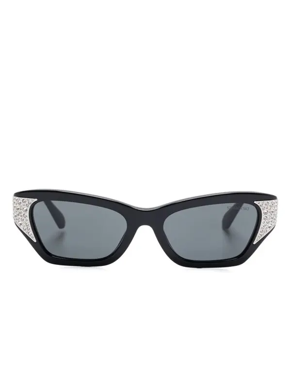 SWAROVSKI Crystal-embellished Cat-eye Sunglasses - Black