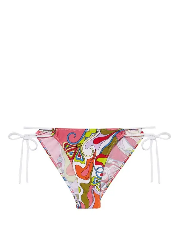 Emilio Pucci Orchidee-print Bikini Bottom - Pink