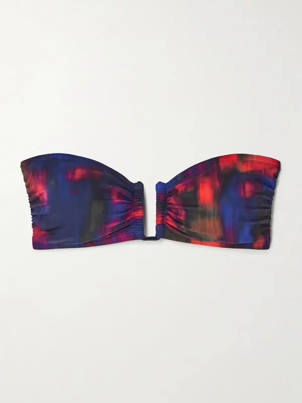 ERES Meridien Printed Bandeau Bikini Top - Purple
