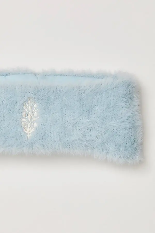 Free People Slopeside Sherpa Earwarmer - Sky Blue/white