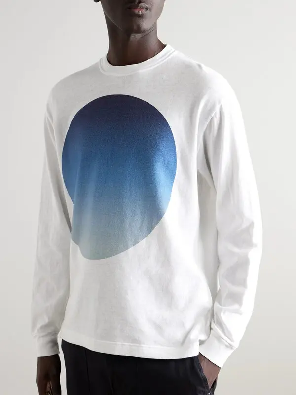 Blue Blue Japan Printed Cotton-jersey T-shirt