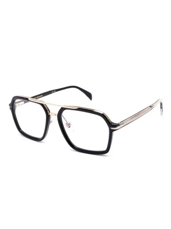 DB EYEWEAR BY DAVID BECKHAM Pilot-frame Eyeglasses - Black