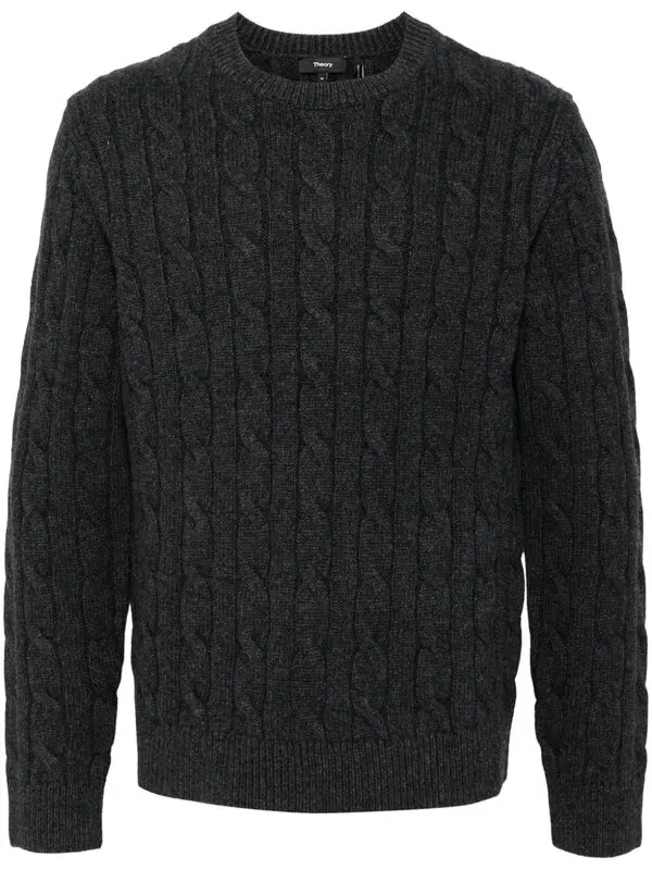 Theory Cable Knit Mock Neck Sweater