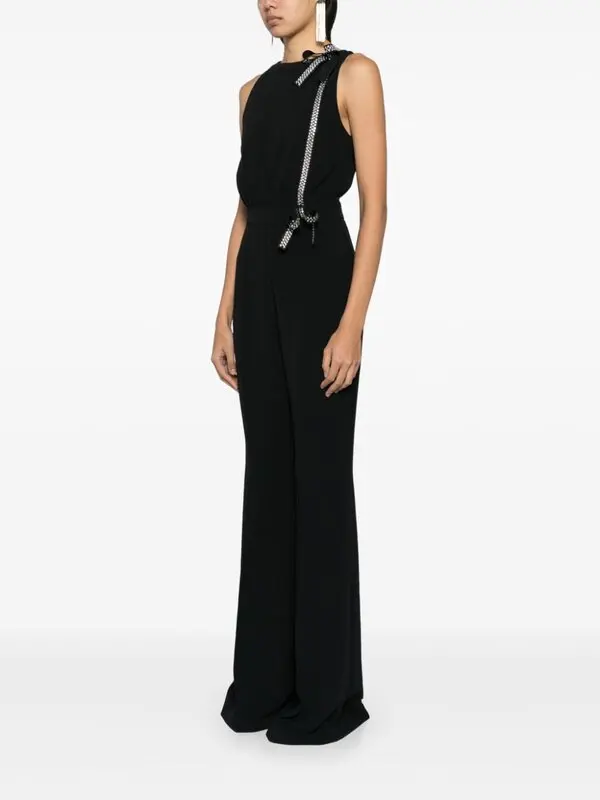 Elie Saab Crystal Bow Jumpsuit