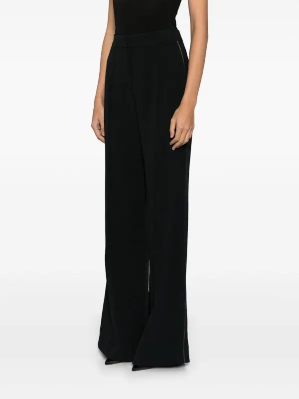 Elie Saab Topstitch Crepe Trousers