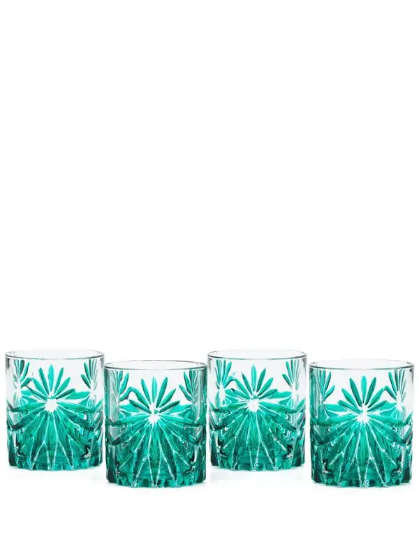 LES-OTTOMANS Stars Glasses - Green