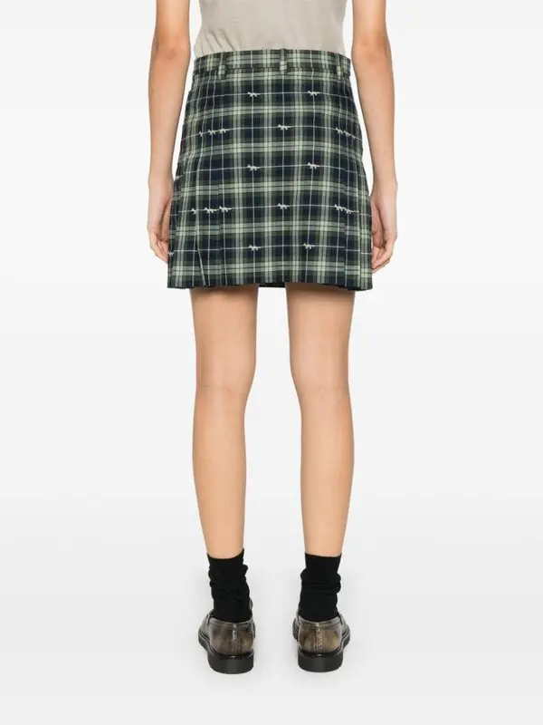 Maison Kitsuné Pocket-embellished Pleated Mini Skirt