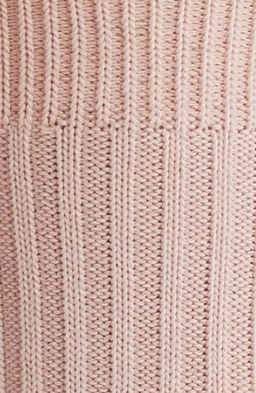 CASA CLARA Ribbed Cotton-blend Crew Socks - Blush