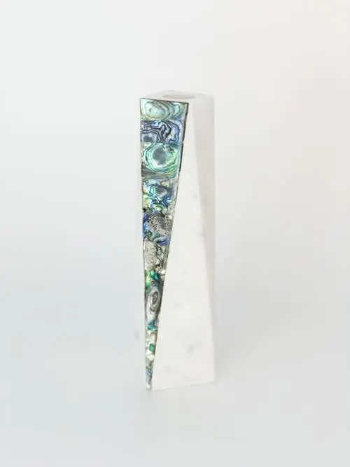 Anaya Rainbow Pearl Marble Candle Holder