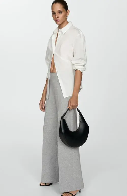 Mango High-waist Wide-leg Pants