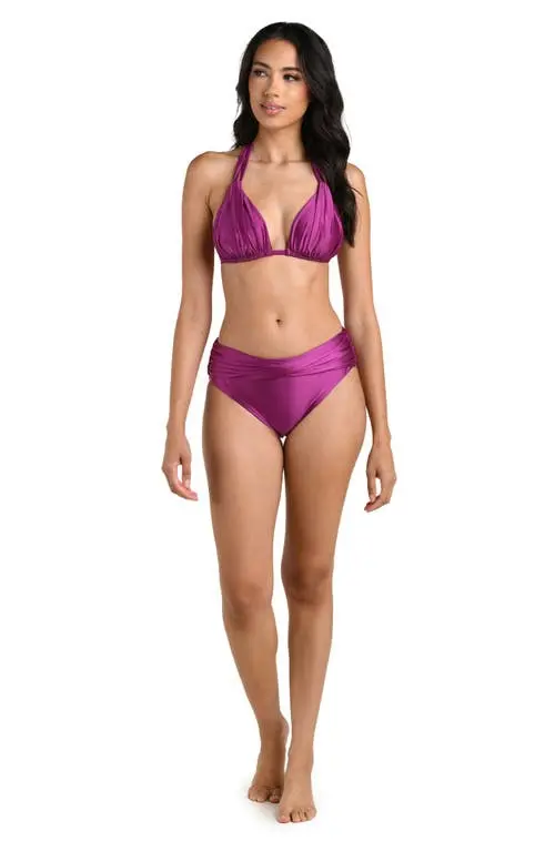 La Blanca Earth Halter Bikini Top - Berry