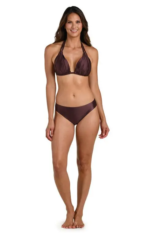 La Blanca Earth Halter Bikini Top - Truffle
