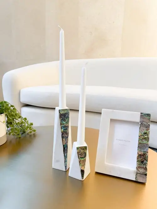 Anaya Rainbow Pearl Marble Picture Frames