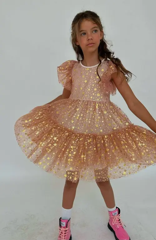 Lola + The Boys Ie Star Dress - Gold | Editorialist
