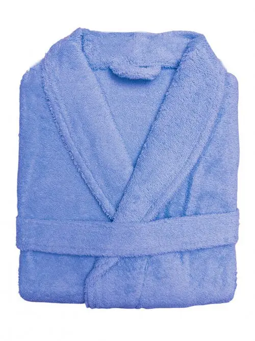 Anaya Home Spa Cotton Terry Robe - Ocean Blue