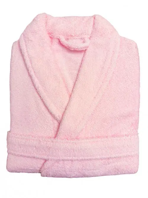 Anaya Home Spa Cotton Terry Robe - Pastel Pink
