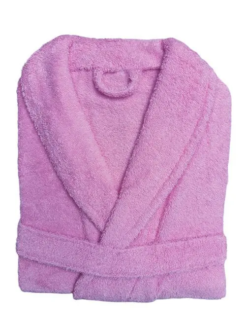 Anaya Home Spa Cotton Terry Robe - Rose Pink
