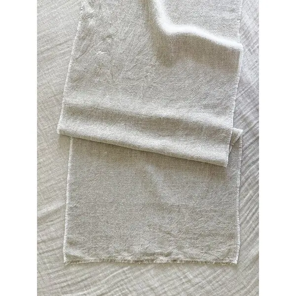 Anaya So Soft Linen Table Runner - Beige
