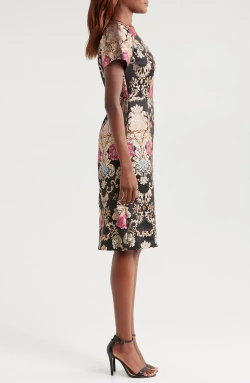 slim fit dress slacks Akira Show Stopper Brocade Mini Dress in Purple main image 1