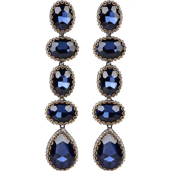 Deepa Gurnani Tyra Drop Earrings - Sapphire