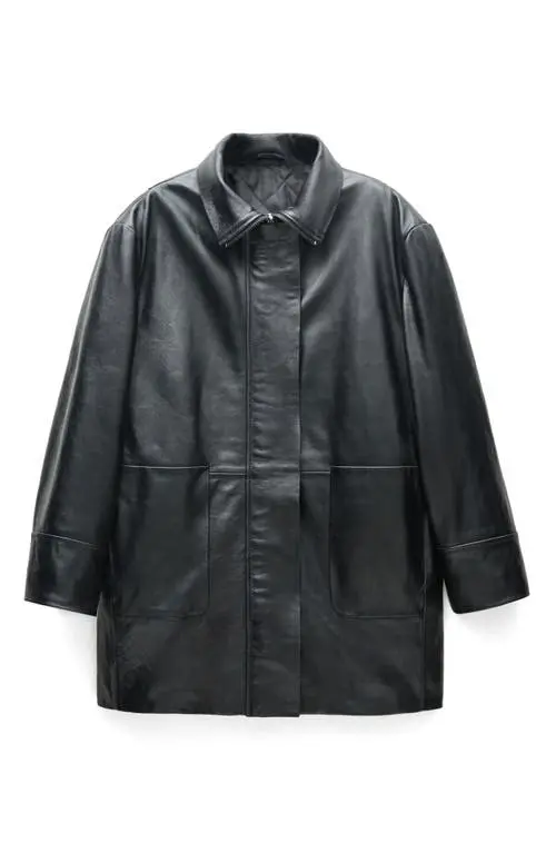 Mango Oversize Faux Leather Jacket