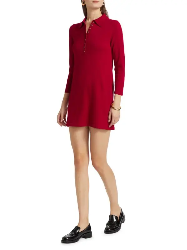 REFORMATION Luell Wool Polo Minidress