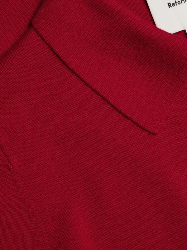 REFORMATION Luell Wool Polo Minidress