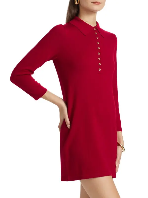 REFORMATION Luell Wool Polo Minidress