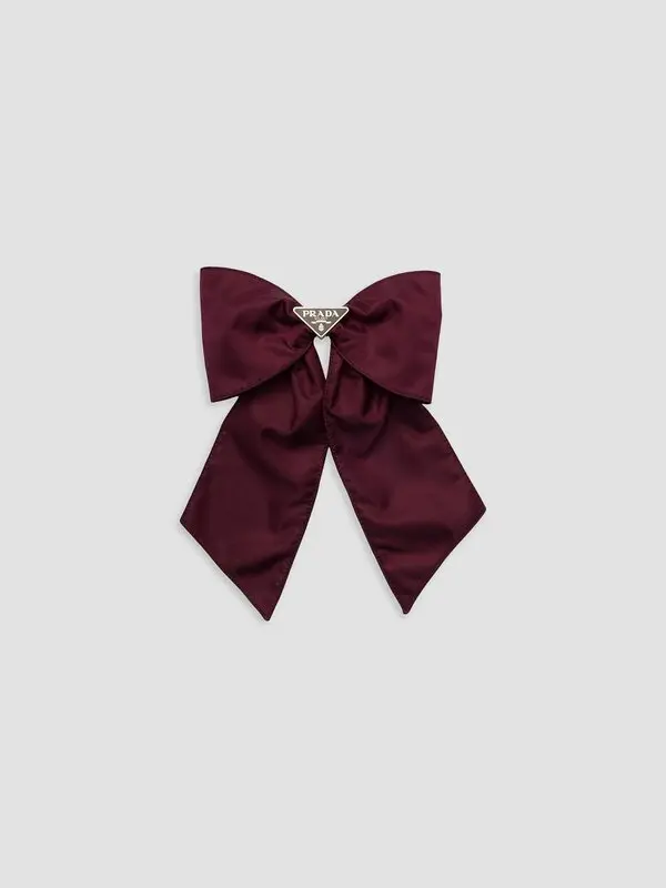 Prada Re-nylon Hair Clip - Dark Red