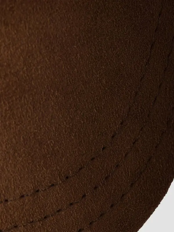 Prada Suede Baseball Cap - Brown